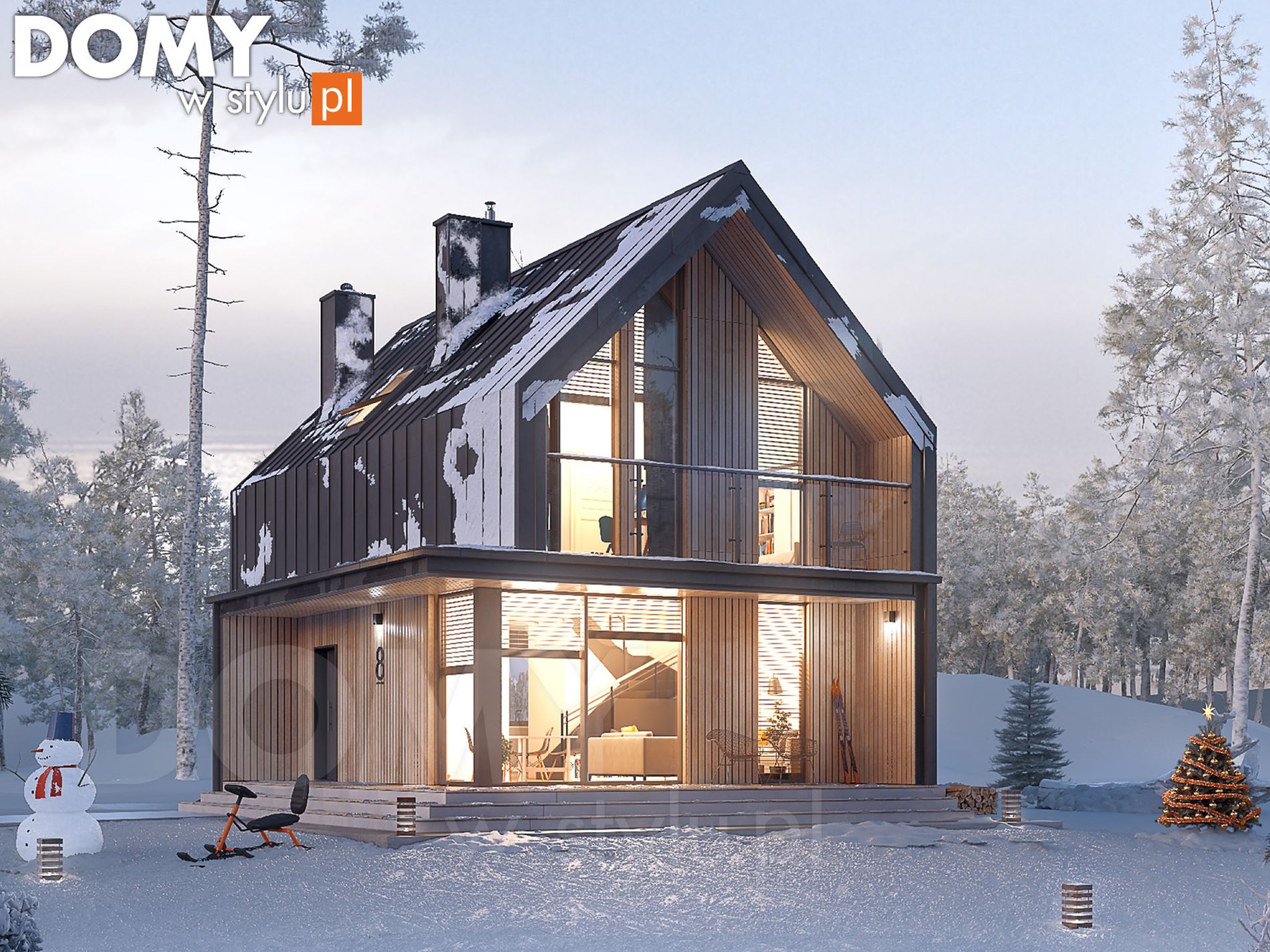 DOM SZKIELETOWY 79,48 M2 – DOMY W STYLU – MALUTKI DR-S | CASTOR Domy z ...